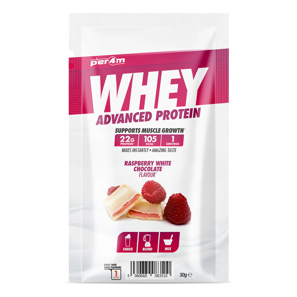 Per4m Advanced Whey Protein Sachet 30g Raspberry White Choco | DrugX